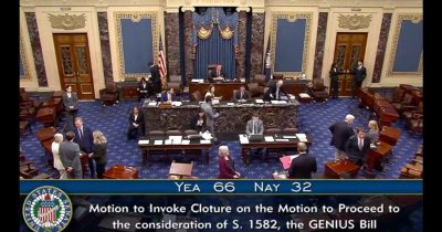 Senate advances GENIUS Act after cloture vote passes