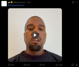 Kanye West drops YZY meme coin on Solana